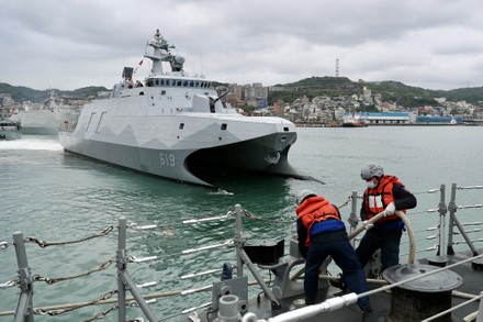 Taiwans Tuo Chiangclass Corvette Maneuvers During Editorial Stock Photo ...