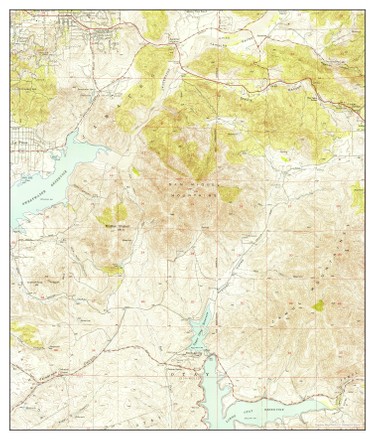 Usa Timeless Maps Jamul Mountains California Editorial Stock Photo ...