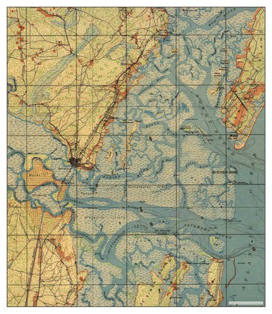 Usa Timeless Maps Darien Georgia Map Editorial Stock Photo - Stock ...