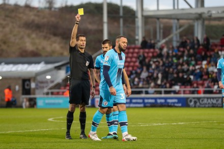 Referee Declan Bourne Shows Yellow Card Editorial Stock Photo - Stock ...