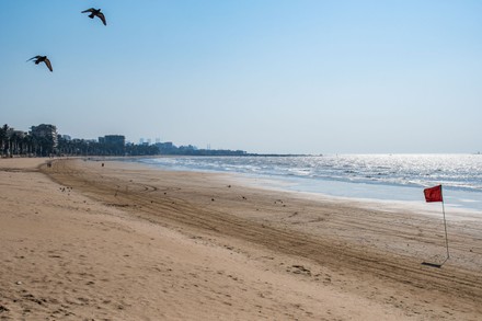 Deserted View Juhu Chowpatty After New Editorial Stock Photo - Stock ...