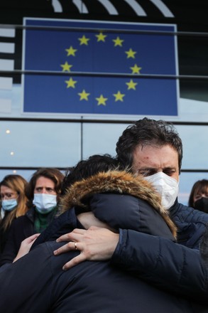 People Hug Each Other After Observing Editorial Stock Photo - Stock ...