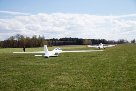 Glider Drawn Propeller Plane Editorial Stock Photo - Stock Image ...