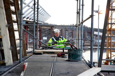 Construction Motala Bridge Advent Motala Bridge Editorial Stock Photo ...