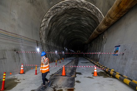 Worker Walks Inside Genting Tunnel Portal Editorial Stock Photo - Stock ...