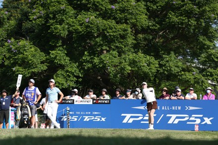 Golfer Karis Davidson Plays Shot During Editorial Stock Photo - Stock ...