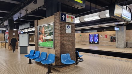 Illustration Picture Shows Metro Station Rogier Editorial Stock Photo ...
