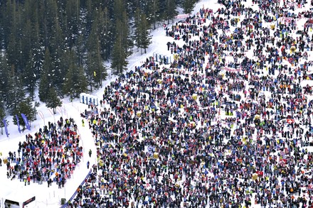 Spectators Arrive Mens Downhill Race Fis Editorial Stock Photo - Stock ...