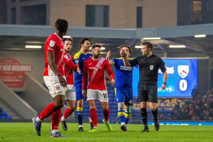 Referee Benjamin Speedie Gives Yellow Card Editorial Stock Photo ...