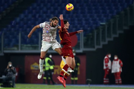 Serie A - AS Roma vs Cagliari Calcio, Rome, Italy - 16 Jan 2022 Stock ...