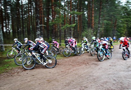 Mountain Biking Competition Forest Editorial Stock Photo - Stock Image ...