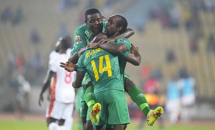 Onismor Bhasera Zimbabwe Celebrating Victory During Editorial Stock ...