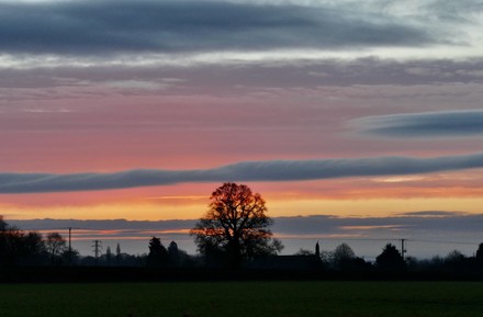 Pretty Skies Days Sun Rises Over Editorial Stock Photo - Stock Image ...