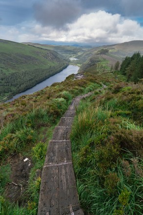 Glendalough Spinc Trail Overlooking Glendalough Upper Editorial Stock ...
