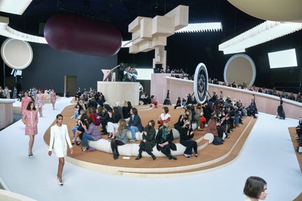 Model Walking Runway During Chanel Haute Editorial Stock Photo - Stock ...