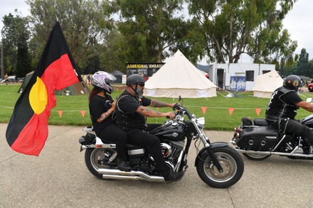 Indigenous Bikers Ride Past Old Parliament Editorial Stock Photo ...