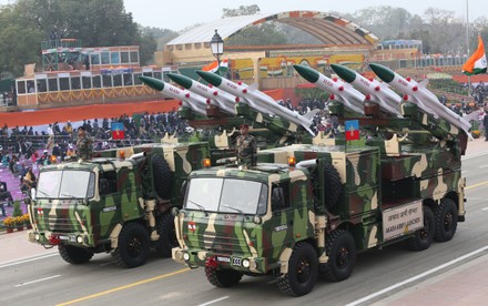 Indias Akash Army Launcher Rolls Past Editorial Stock Photo - Stock ...
