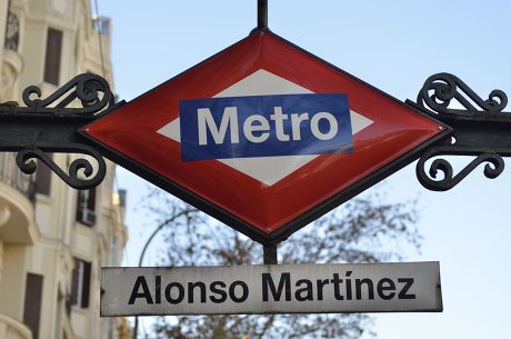 Alonso Martinez Metro Station Sign Madrid Editorial Stock Photo - Stock ...