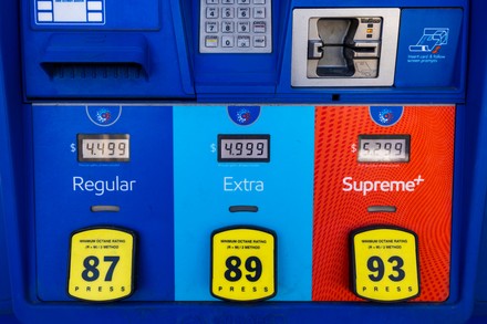 Fuel Prices Displayed Outside Exxon Gas Editorial Stock Photo - Stock ...