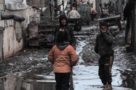 Palestinian Children Living Slums Play Street Editorial Stock Photo ...