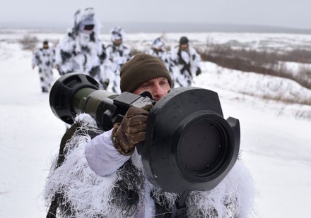 Ukrainian Serviceman Operates Nlaw Antitank Missile Editorial Stock ...