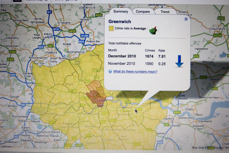 Screenshots New Crime Mapping Website Editorial Stock Photo - Stock ...