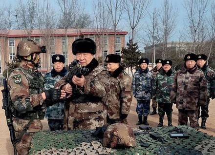 Chinese President Dress Military Uniform Visits Editorial Stock Photo ...