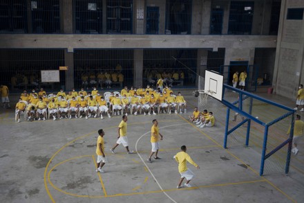 Inmates Play Basketball Courtyard Their Section Editorial Stock Photo ...