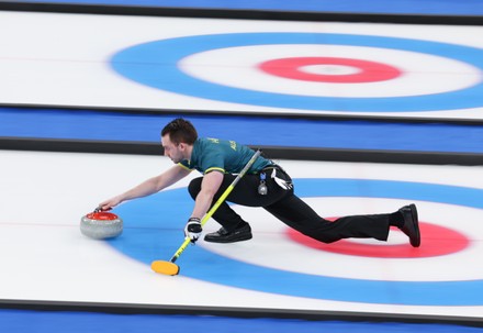 Australias Dean Hewitt Competes During Curling Editorial Stock Photo ...