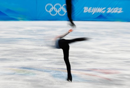 Slow Shutter Speed Photo Figure Skater Editorial Stock Photo - Stock ...