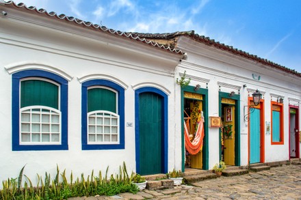 Portuguese Colonial Style Architecture Houses Buildings Editorial Stock ...