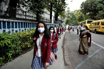 School Students Return Home Schools Resumed Editorial Stock Photo ...