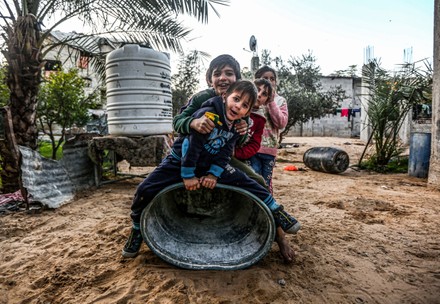 Palestinian Children Play Front Their House Editorial Stock Photo - Stock Image | Shutterstock