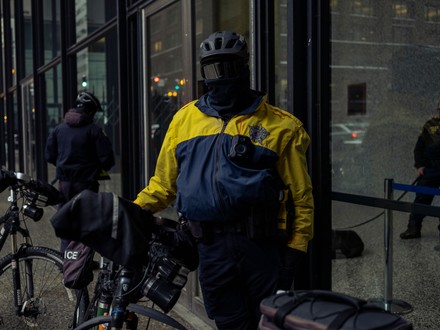Bicycle Police Stand Guard Front Federal Editorial Stock Photo - Stock ...