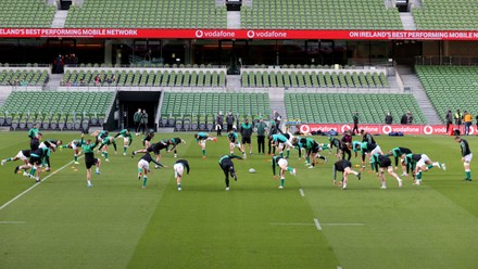 Ireland Rugby Captain's Run, Aviva Stadium, Dublin - 04 Feb 2022 Stock ...