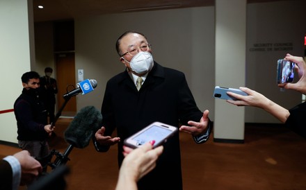 Chinese Ambassador United Nations Zhang Jun Editorial Stock Photo ...