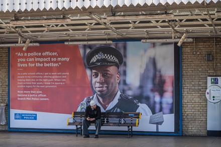 Metropolitan Police Recruitment Poster Putney Bridge Editorial Stock ...
