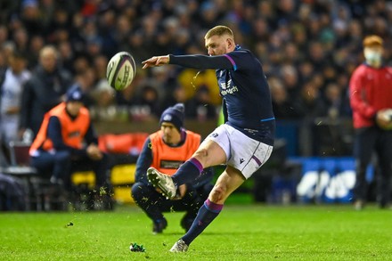 Scotlands Finn Russell Kicks Penalty During Editorial Stock Photo ...