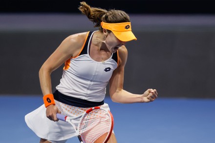 Alize Cornet France Celebrates During Womens Editorial Stock Photo ...