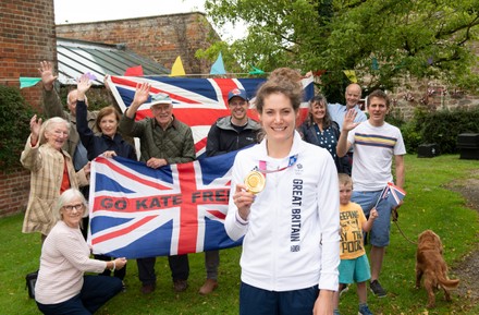 Kate French photoshoot, Wiltshire, UK - 12 Aug 2021 Stock Pictures ...