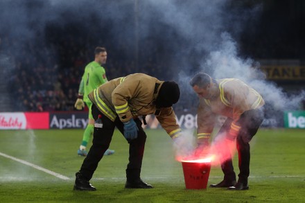 Fire Stewards Deals Flare Thrown By Editorial Stock Photo - Stock Image ...