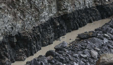 Seam Coal Seen Open Coal Mine Editorial Stock Photo - Stock Image ...