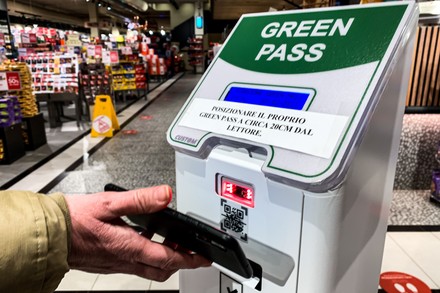 Totem Diy Control Green Pass Entrance Editorial Stock Photo - Stock ...