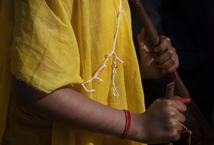 Hindu Boy Wears Sacred Thread He Editorial Stock Photo - Stock Image ...