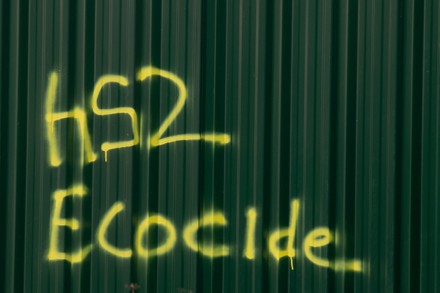 Anti Hs2 Graffiti On Hs2 Fence Editorial Stock Photo - Stock Image ...