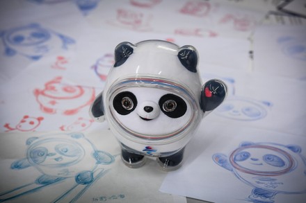 Bing Dwen Dwen Toy Placed On Editorial Stock Photo - Stock Image ...
