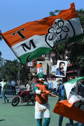 Trinamool Congress Tmc Supporter Painted Body Editorial Stock Photo ...