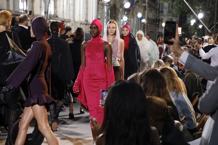 Model On Catwalk Fashion Show Paris Editorial Stock Photo - Stock Image ...