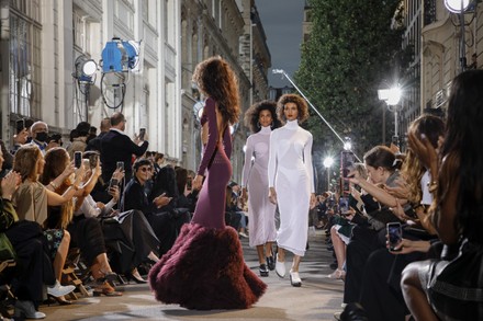 Model On Catwalk Fashion Show Paris Editorial Stock Photo - Stock Image ...