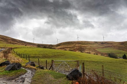 Wind Turbines Pantywal Wind Farm Gilfach Editorial Stock Photo - Stock ...